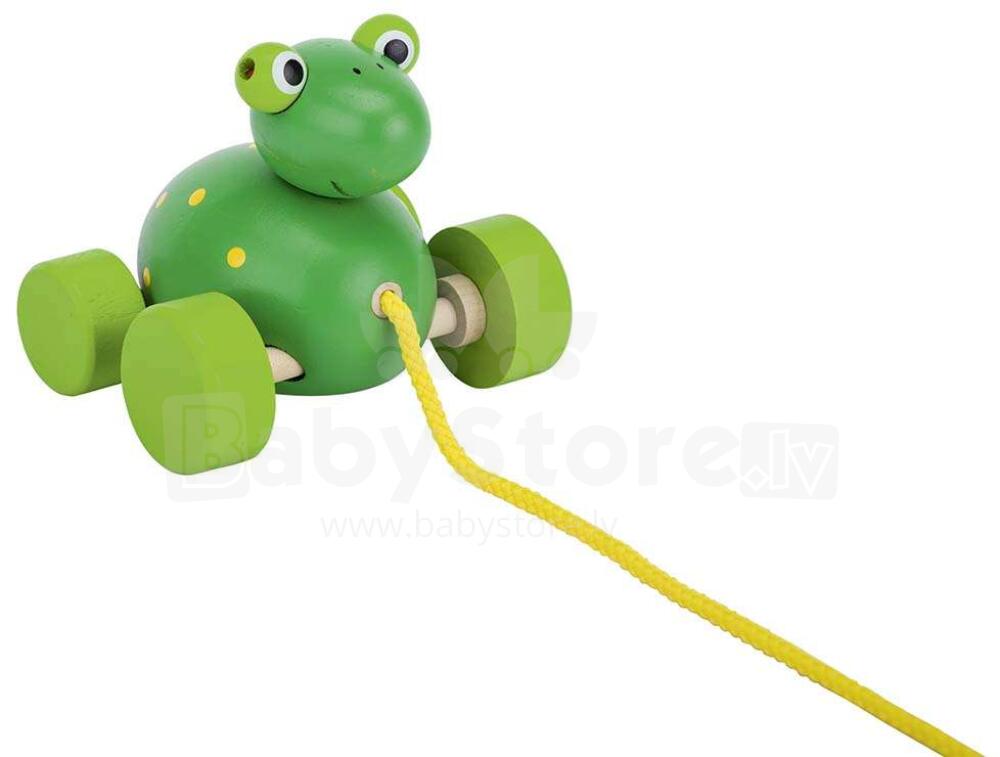 Goki VG54991 Frog, pull along animal buy online Babystore.lv